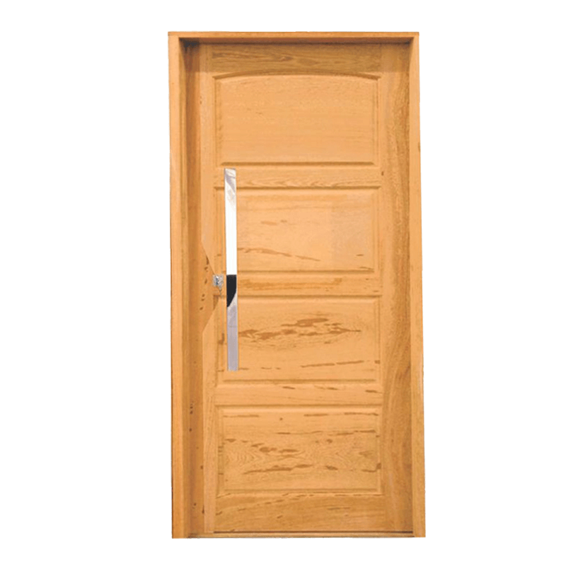 Porta de Madeira Angelim Externa Pivotante 108x213cm Kit Montada